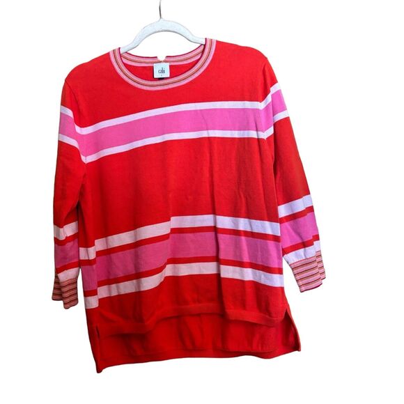 CAbi | Sweaters | Cabi Sweater Women Large Red Pink Oversize Pullover ...